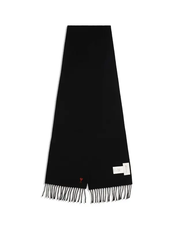 AMI Paris Quota De Coeur Wool Scarf