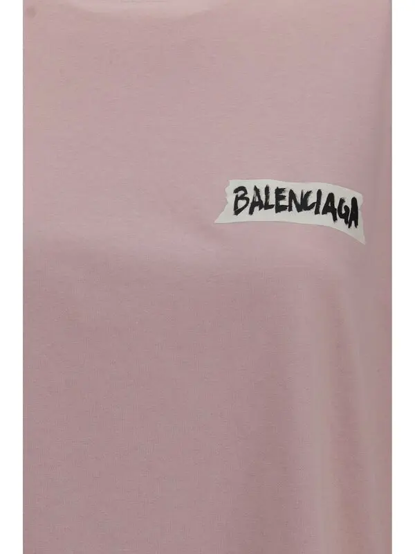 Balenciaga Logo-print T-shirt - Pink