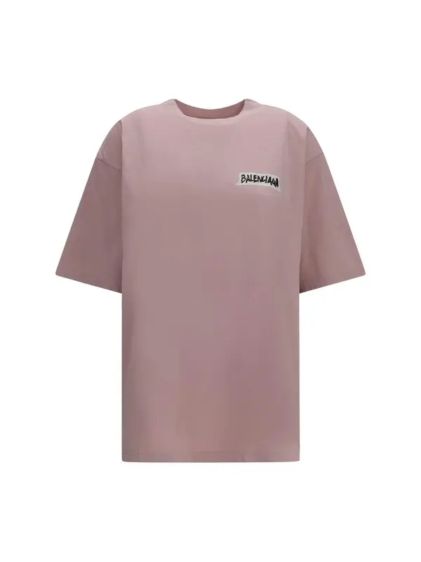 Balenciaga Logo-print T-shirt - Pink