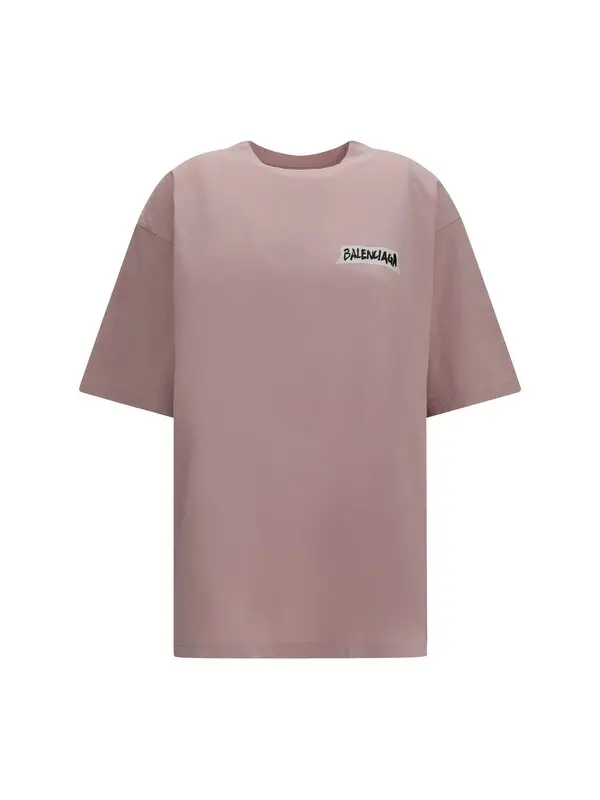 Balenciaga Logo-print T-shirt - Pink