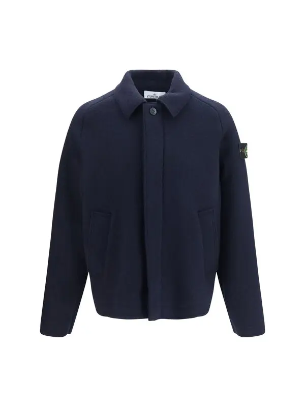 Stone Island Virgin Wool Jacket - Blue