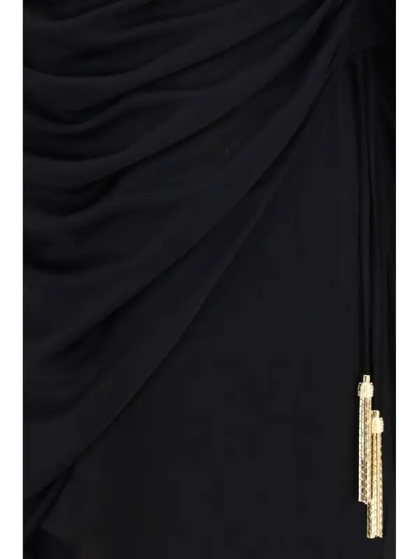 Balmain Draped Jersey Mini Dress