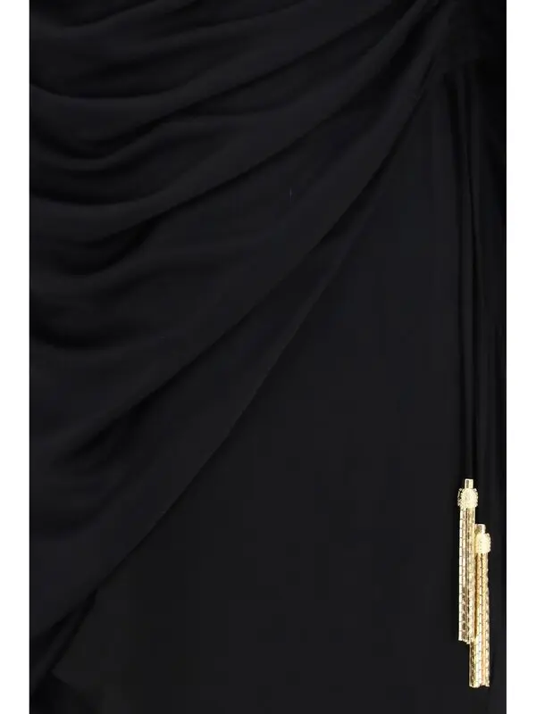 Balmain Draped Jersey Mini Dress