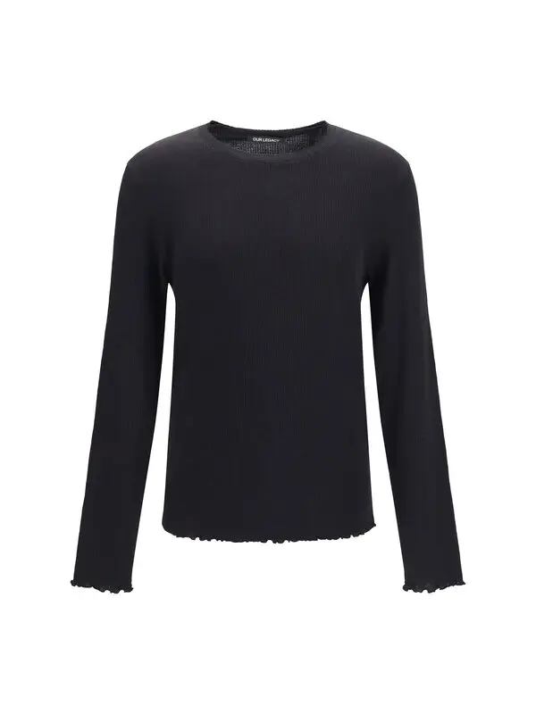 Our Legacy Ribbed Cotton-blend - Black