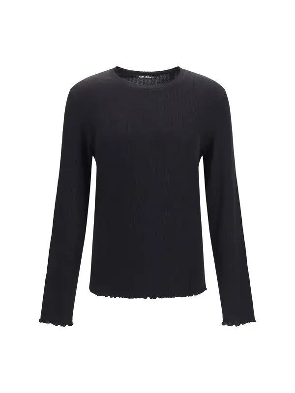 Our Legacy Ribbed Cotton-blend - Black