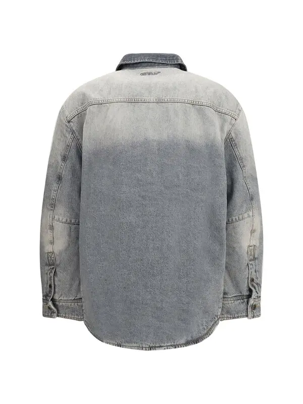 Off-White Oversized Workwear Denim Shirt - Gray