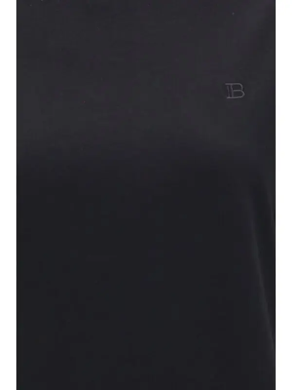 Balmain Embroidered Jersey T-shirt - Black