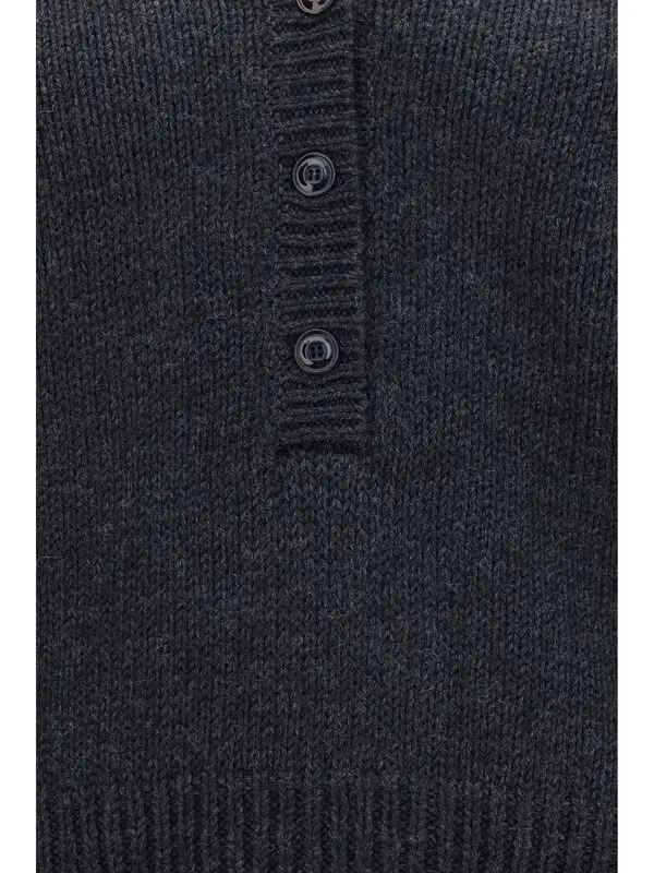 Our Legacy Country Henley Merino Cardigan - Gray