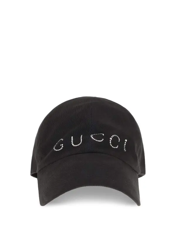 Gucci Rhinestone Logo Baseball Cap