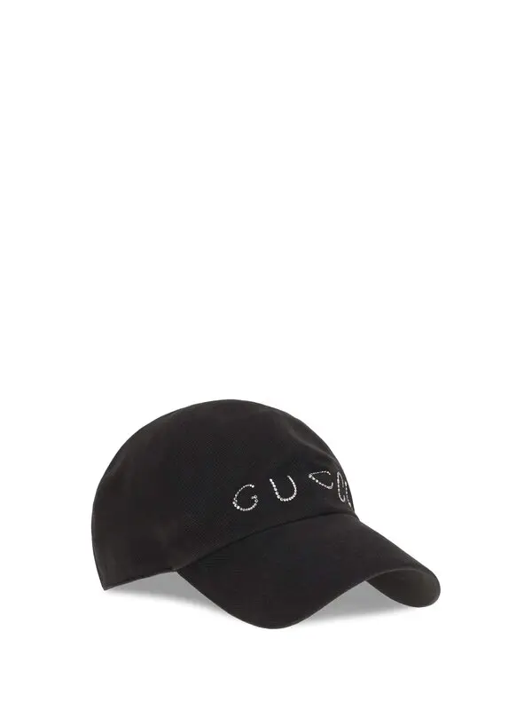 Gucci Rhinestone Logo Baseball Cap