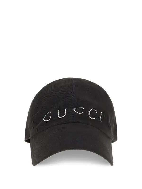 Gucci Rhinestone Logo Baseball Cap