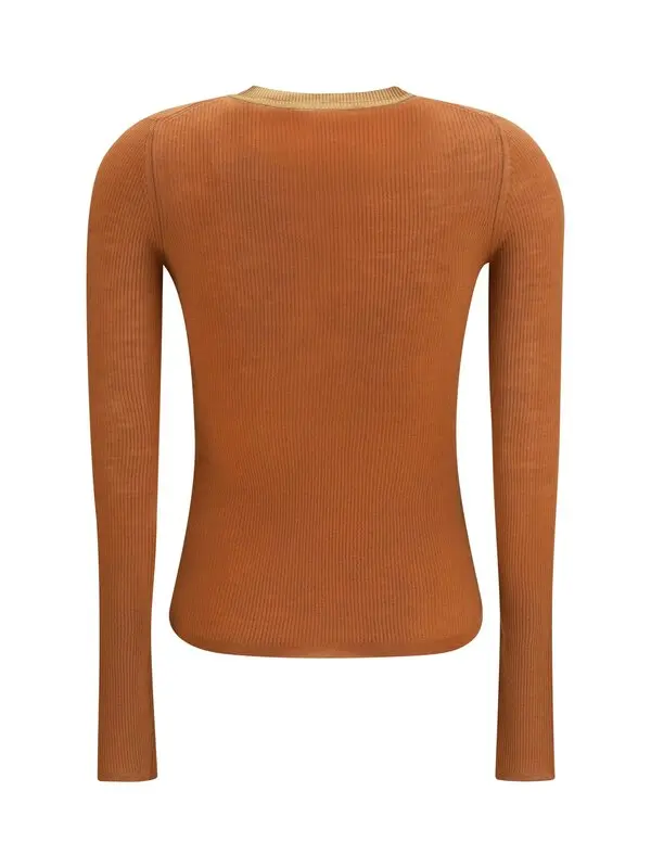 Chloé Ultra-fine Wool Knit Henley Top - Cream