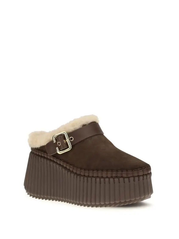 Chloé Nama Wedge Mules