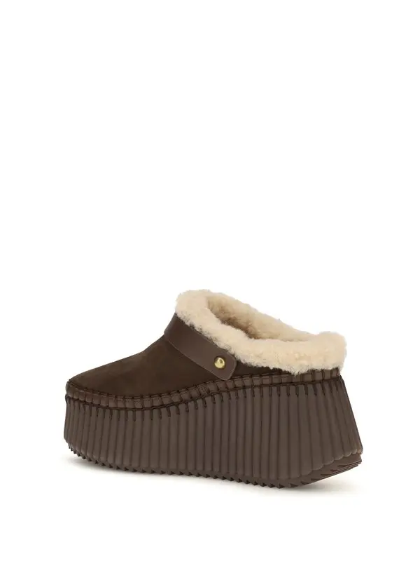 Chloé Nama Wedge Mules
