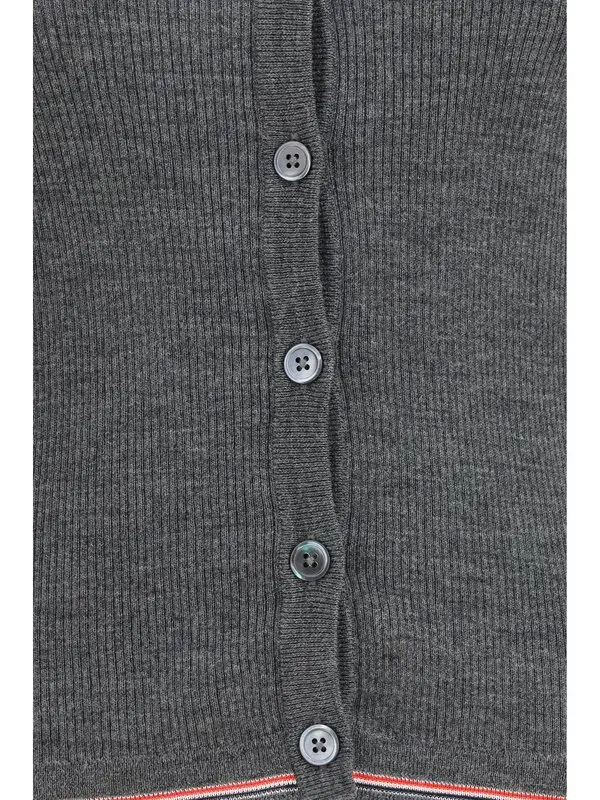 Thom Browne Ribbed Merino Wool Cardigan
