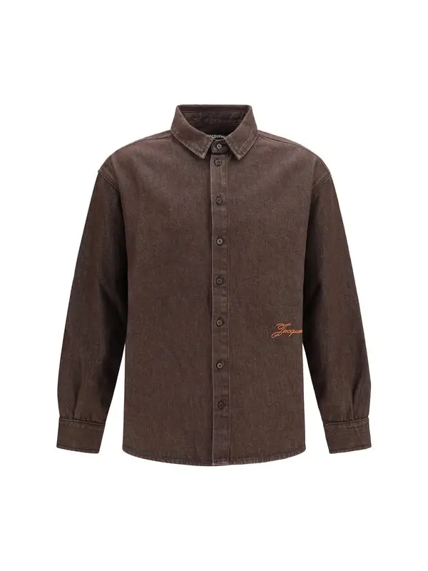 Jacquemus Simon De-nîmes Denim Shirt - Brown
