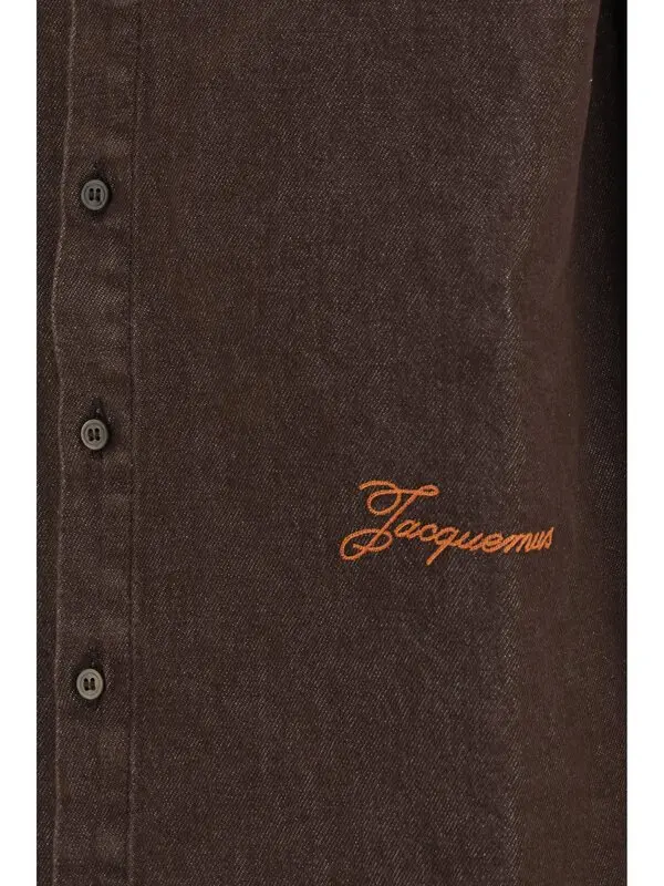 Jacquemus Simon De-nîmes Denim Shirt - Brown