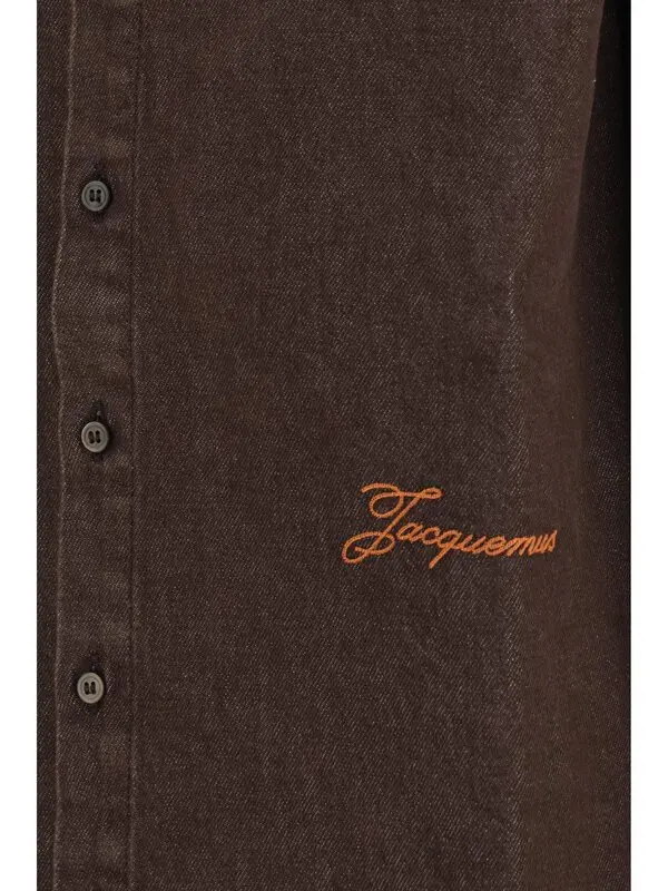 Jacquemus Simon De-nîmes Denim Shirt - Brown