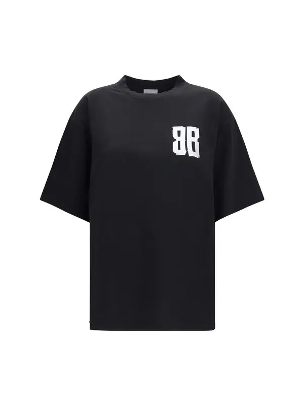 Balenciaga Glitter Logo T-shirt - Black