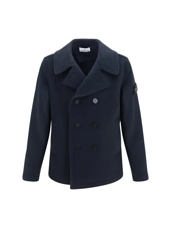 Stone Island Double-breasted Wool And Cashmere Jacket