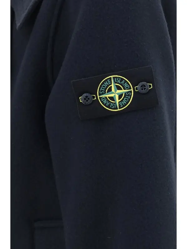 Stone Island Double-breasted Wool And Cashmere Jacket