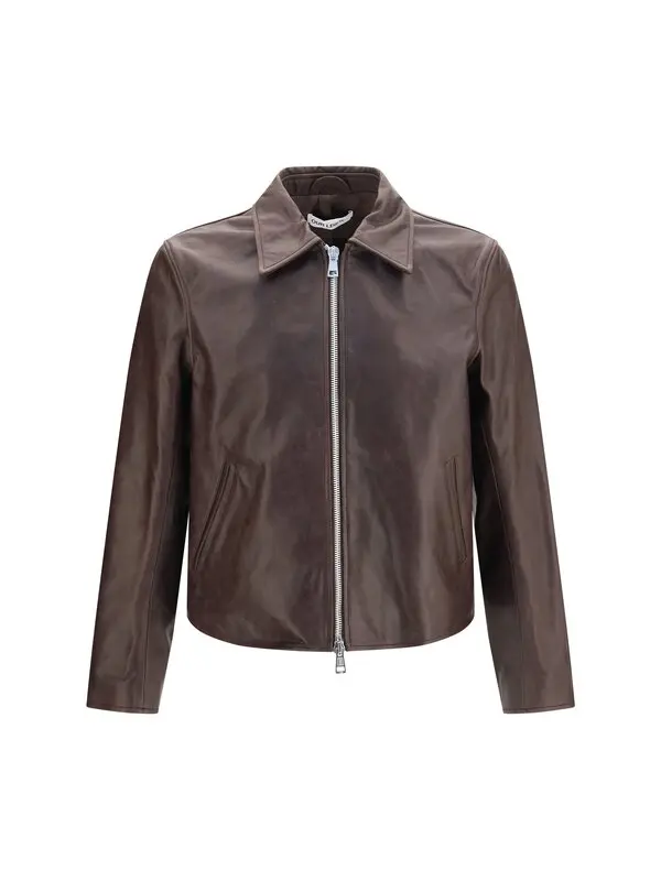 Our Legacy Mini Leather Jacket - Brown