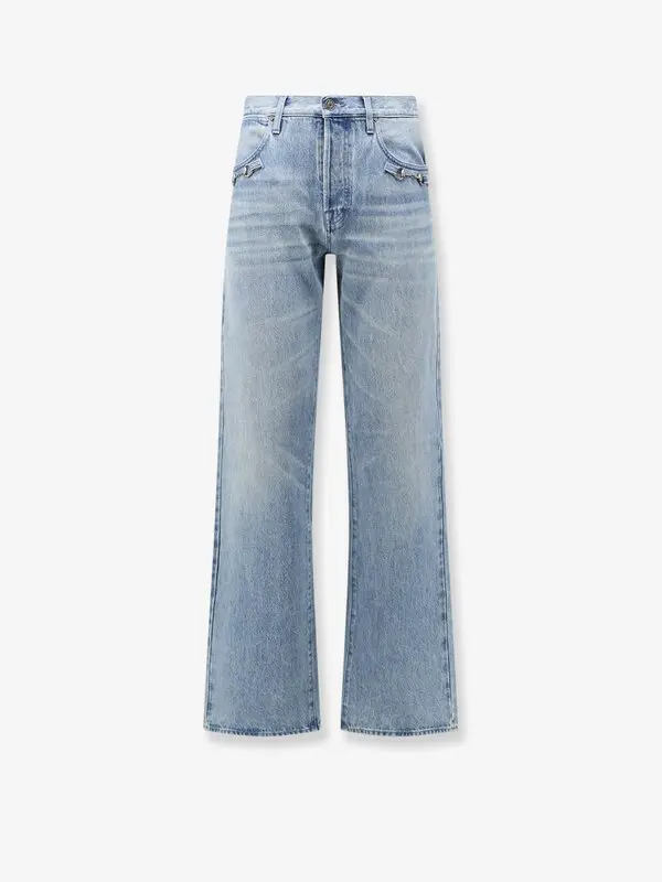 Gucci Stonewashed Cotton Denim Jeans