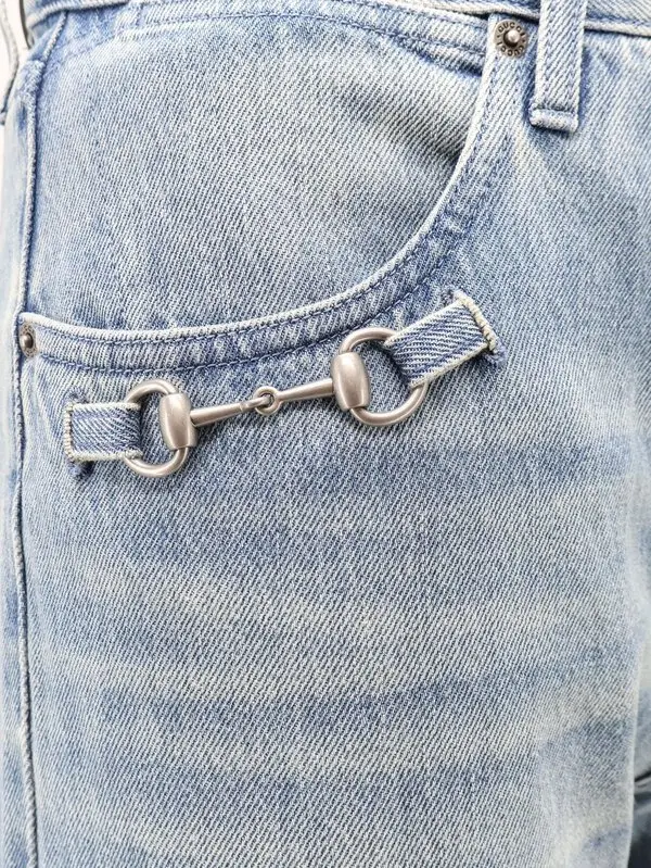 Gucci Stonewashed Cotton Denim Jeans - Multicolor