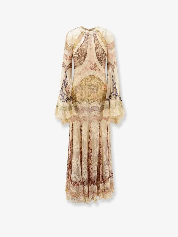 Zimmermann Valiant Panelled Gown Silk Dress