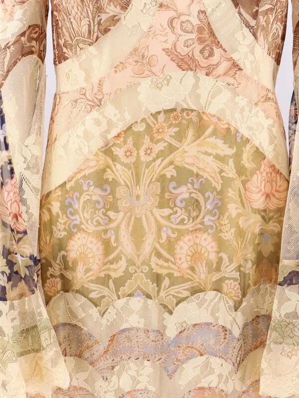Zimmermann Valiant Panelled Gown Silk Dress