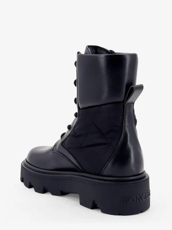 Moncler Aurea Leather And Nylon Boots - Multicolor