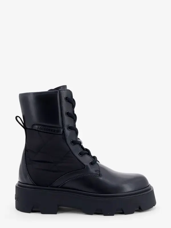 Moncler Aurea Leather And Nylon Boots - Multicolor