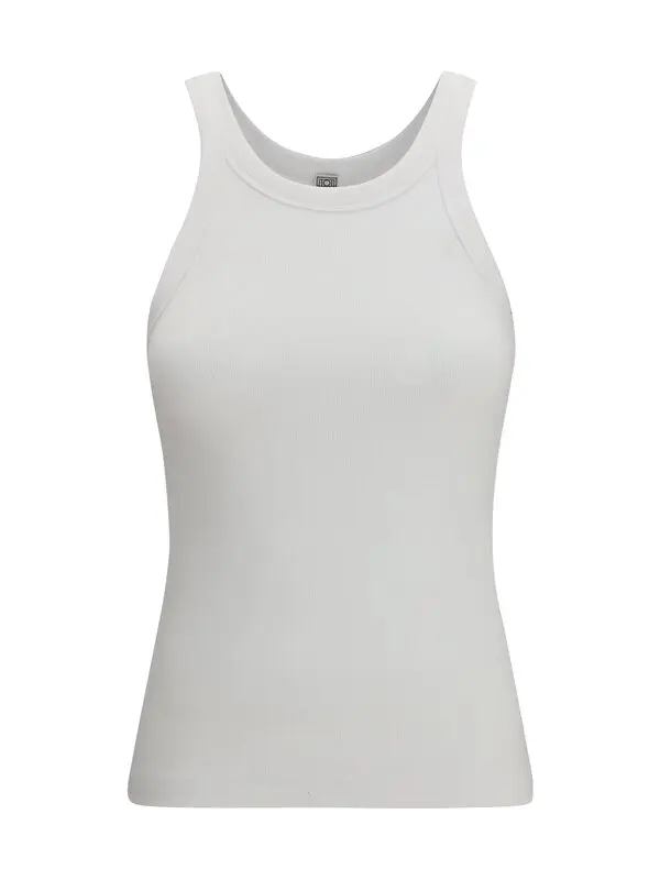 TOTEME Ribbed Cotton Tank Top - White