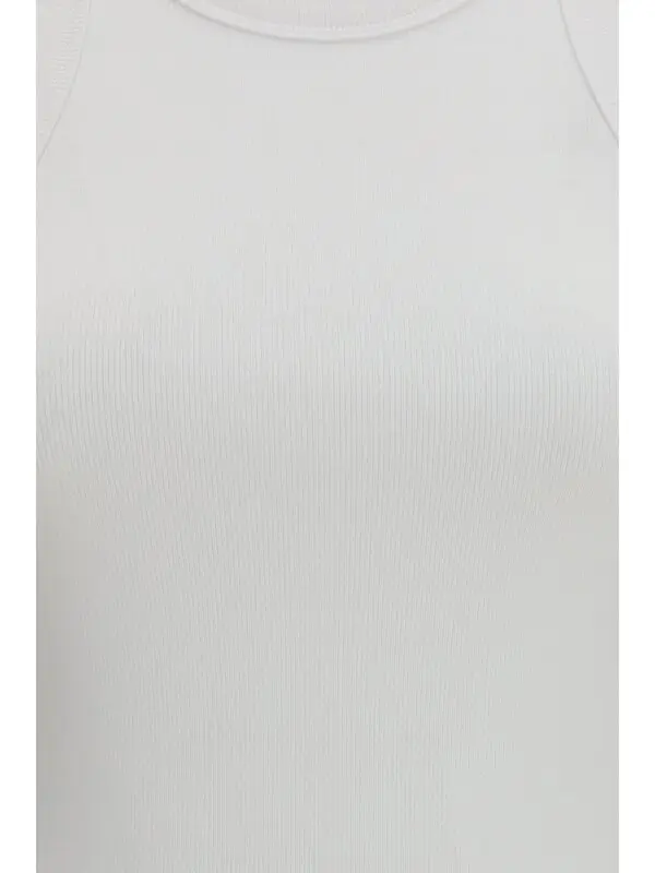 TOTEME Ribbed Cotton Tank Top - White