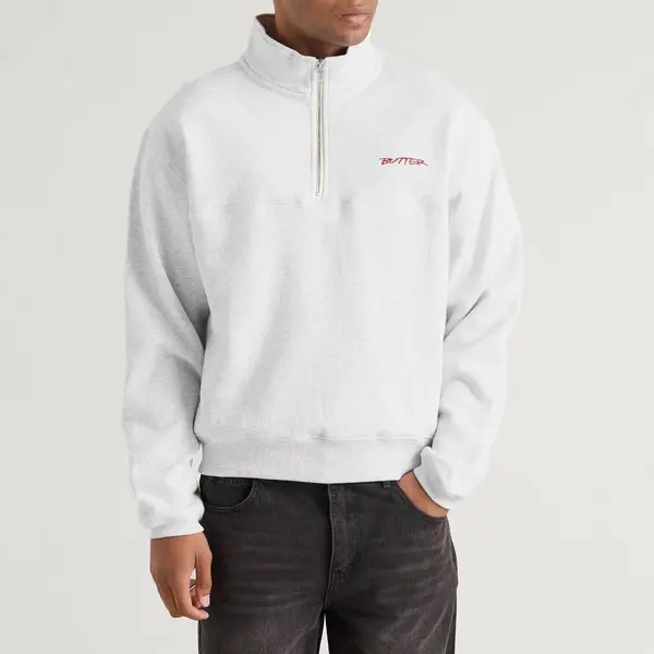 BUTTER GOODS Panel 1/4 Zip Sweatshirt
