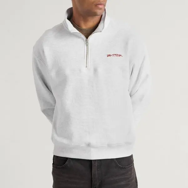 BUTTER GOODS Panel 1/4 Zip Sweatshirt