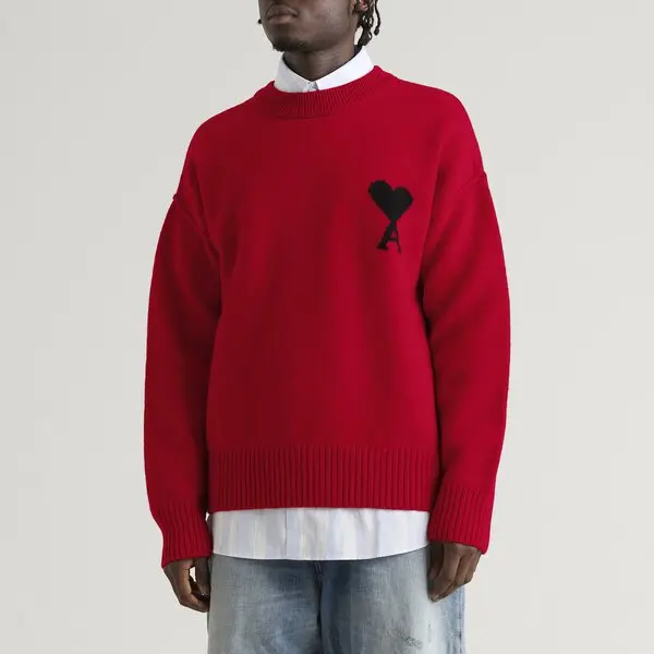 AMI Paris Crewneck Contrasted Adc Jumper