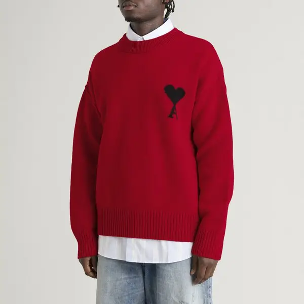 AMI Paris Crewneck Contrasted Adc Jumper