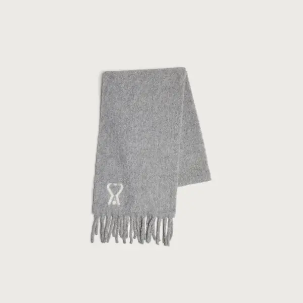 AMI Paris Alpaca Adc Jacquard Scarf