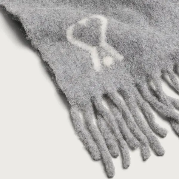 AMI Paris Alpaca Adc Jacquard Scarf