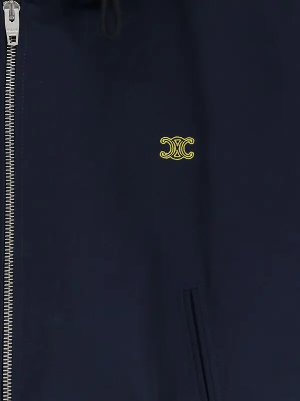 Celine Cotton Blend Jacket With Logo