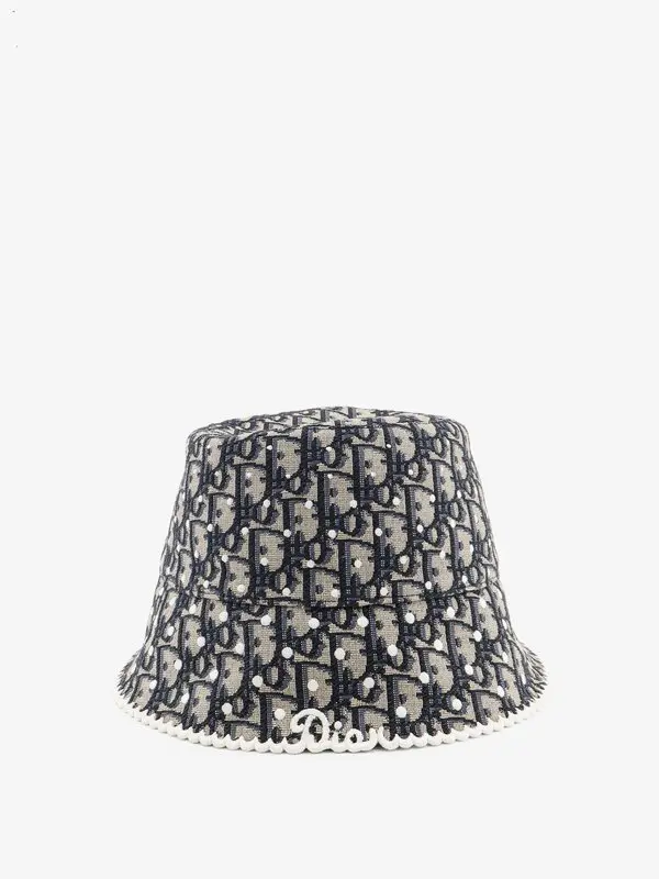 Dior Teddy-d Polkadior Oblique Narrow-brimmed Bucket Hat - Multicolor
