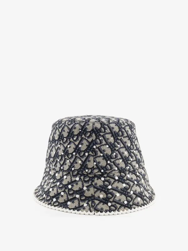 Dior Teddy-d Polkadior Oblique Narrow-brimmed Bucket Hat - Multicolor