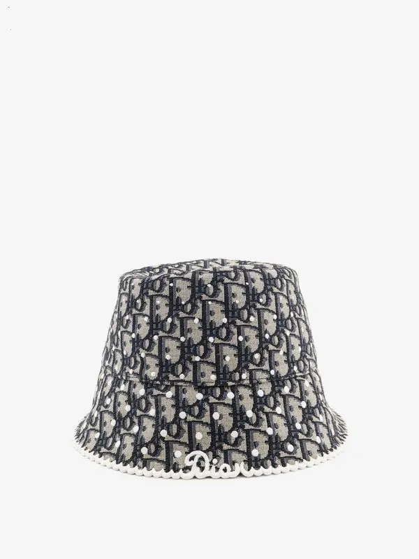 Dior Teddy-d Polkadior Oblique Narrow-brimmed Bucket Hat - Multicolor