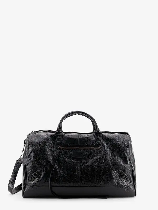 Balenciaga Le City Boston L Leather Handbag - Black