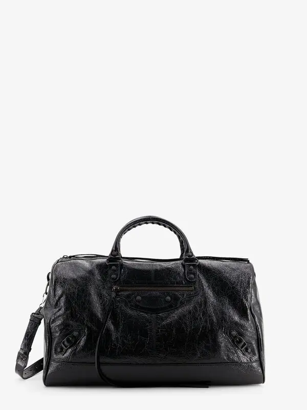 Balenciaga Le City Boston L Leather Handbag - Black