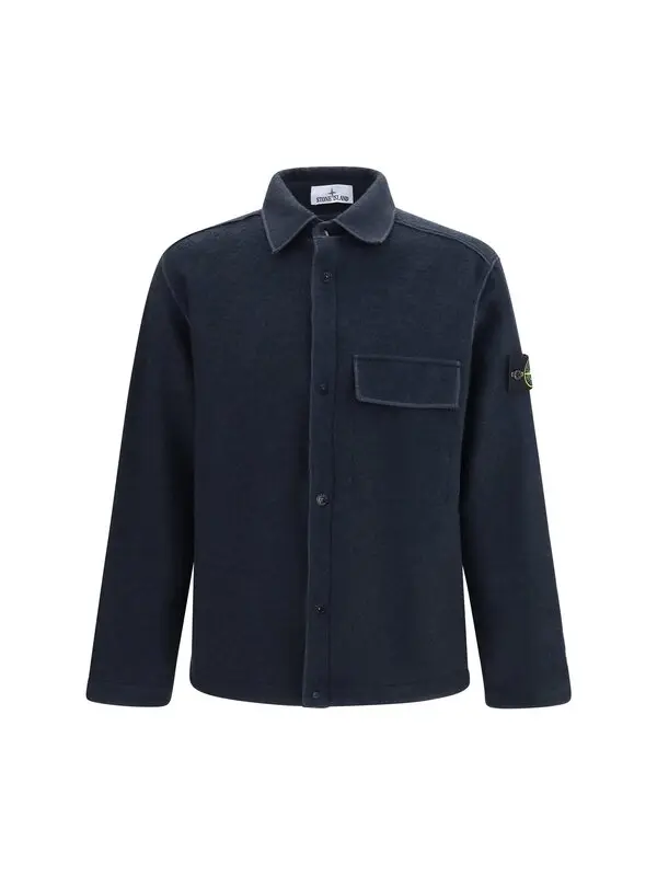 Stone Island Wool-blend Shirt - Blue