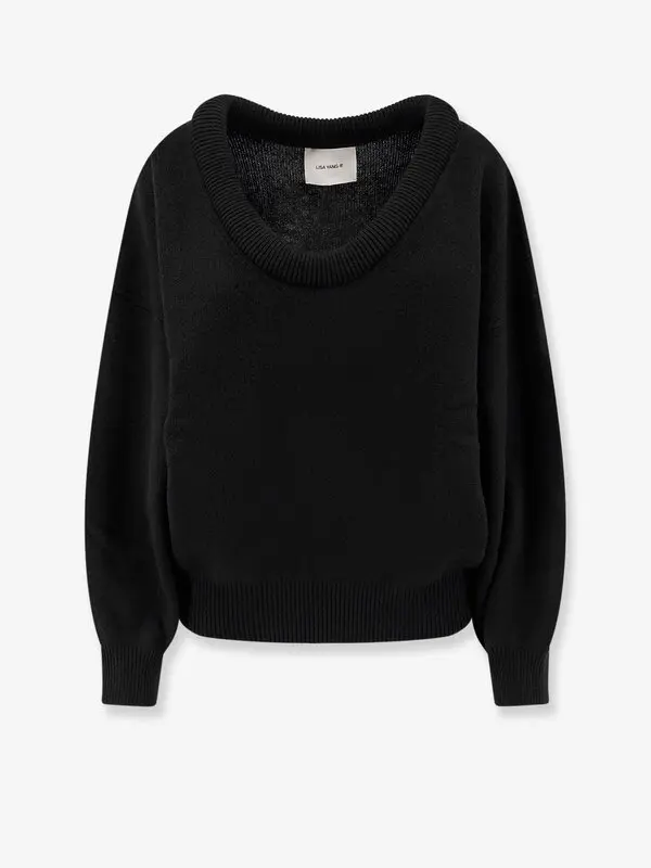 LISA YANG Doria Sweater With Wide Neckline - Black