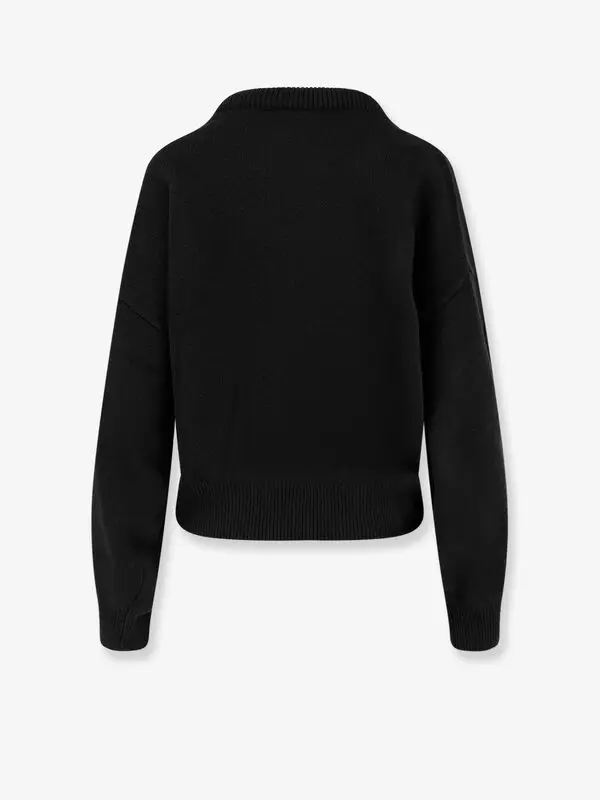 LISA YANG Doria Sweater With Wide Neckline - Black