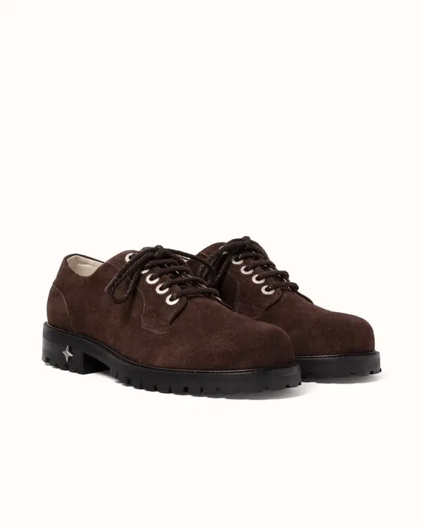 DUKE + DEXTER Lennon Derby - Chocolate Suede
